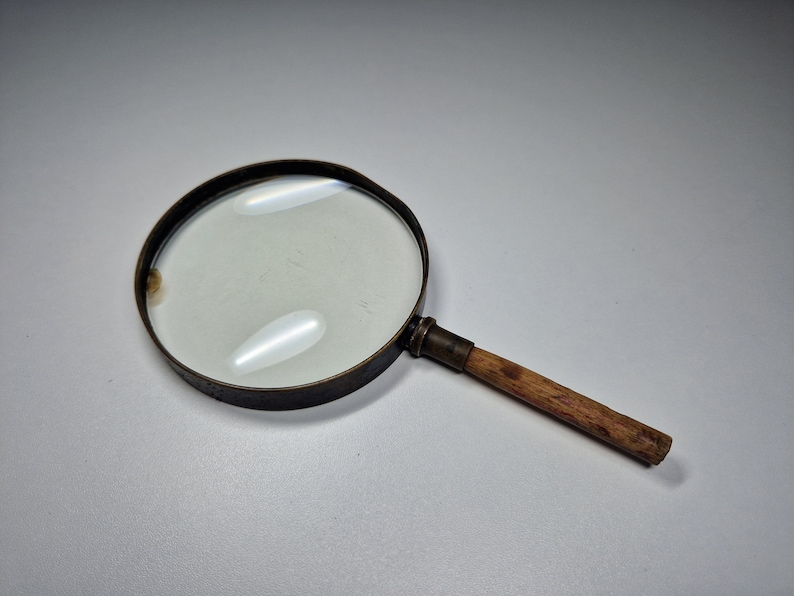 Antique Magnifying Glass, Old German Magnifier Reading Glass With ...