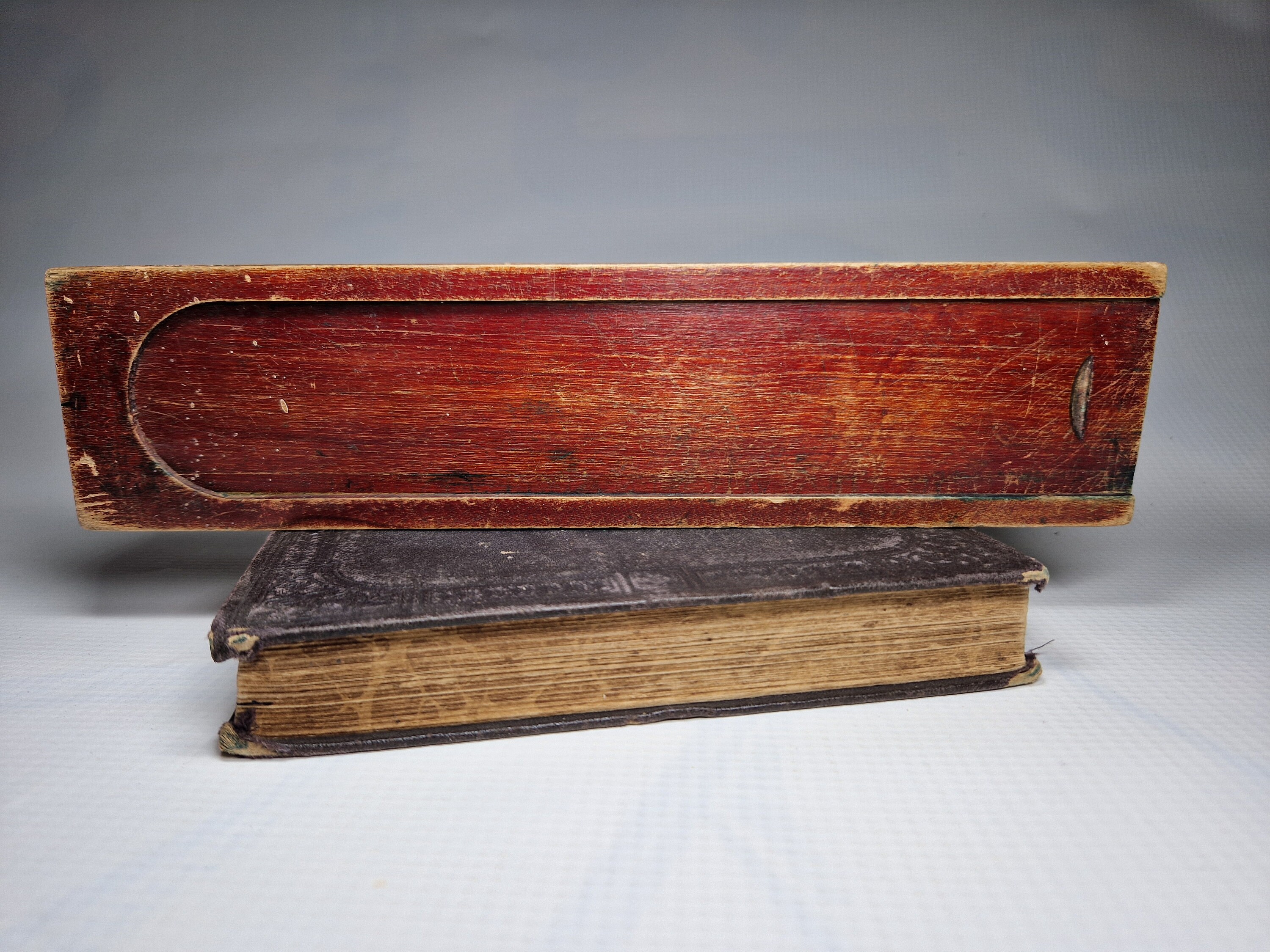 Antique Wood Pencil Box, Primitive School Box With Sliding Lid, Vintage ...