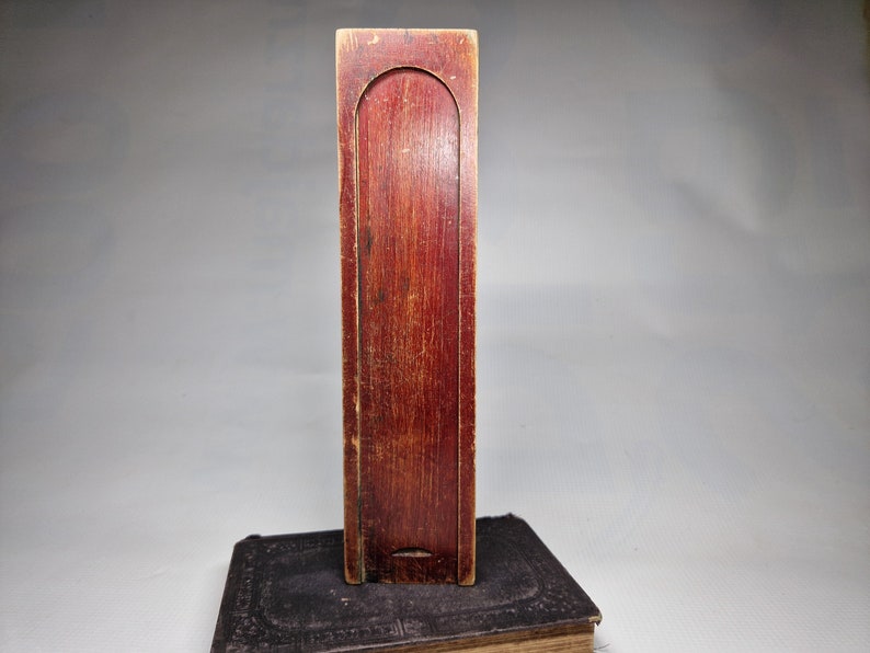 Antique Wood Pencil Box, Primitive School Box With Sliding Lid, Vintage ...
