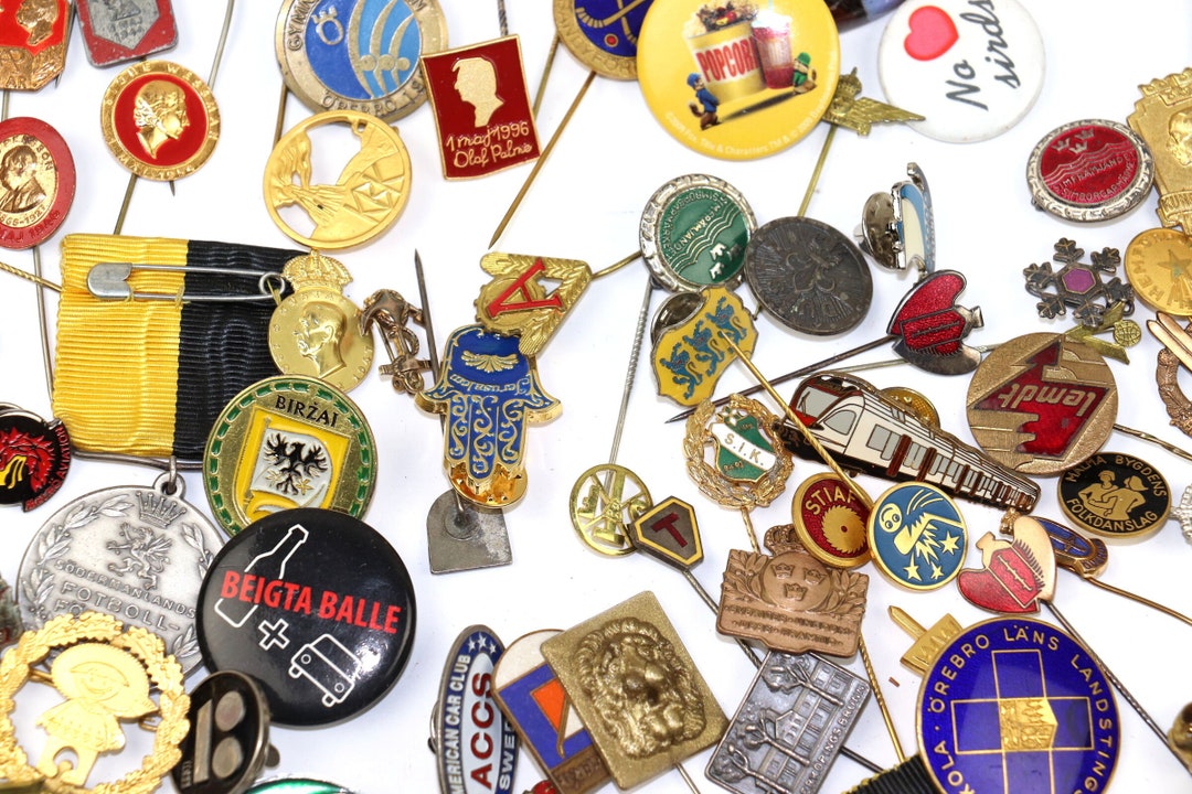 Collection of Vintage Pins, Old Pins, Rare Pins, Collectible Pins ...