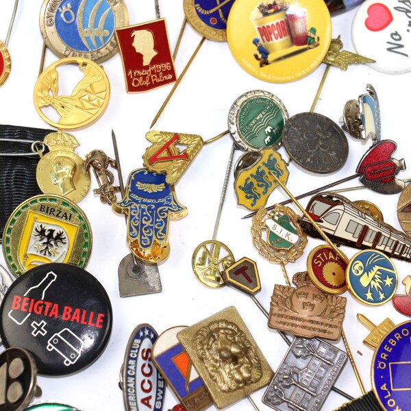 Old Enamel Pin Collection - Etsy