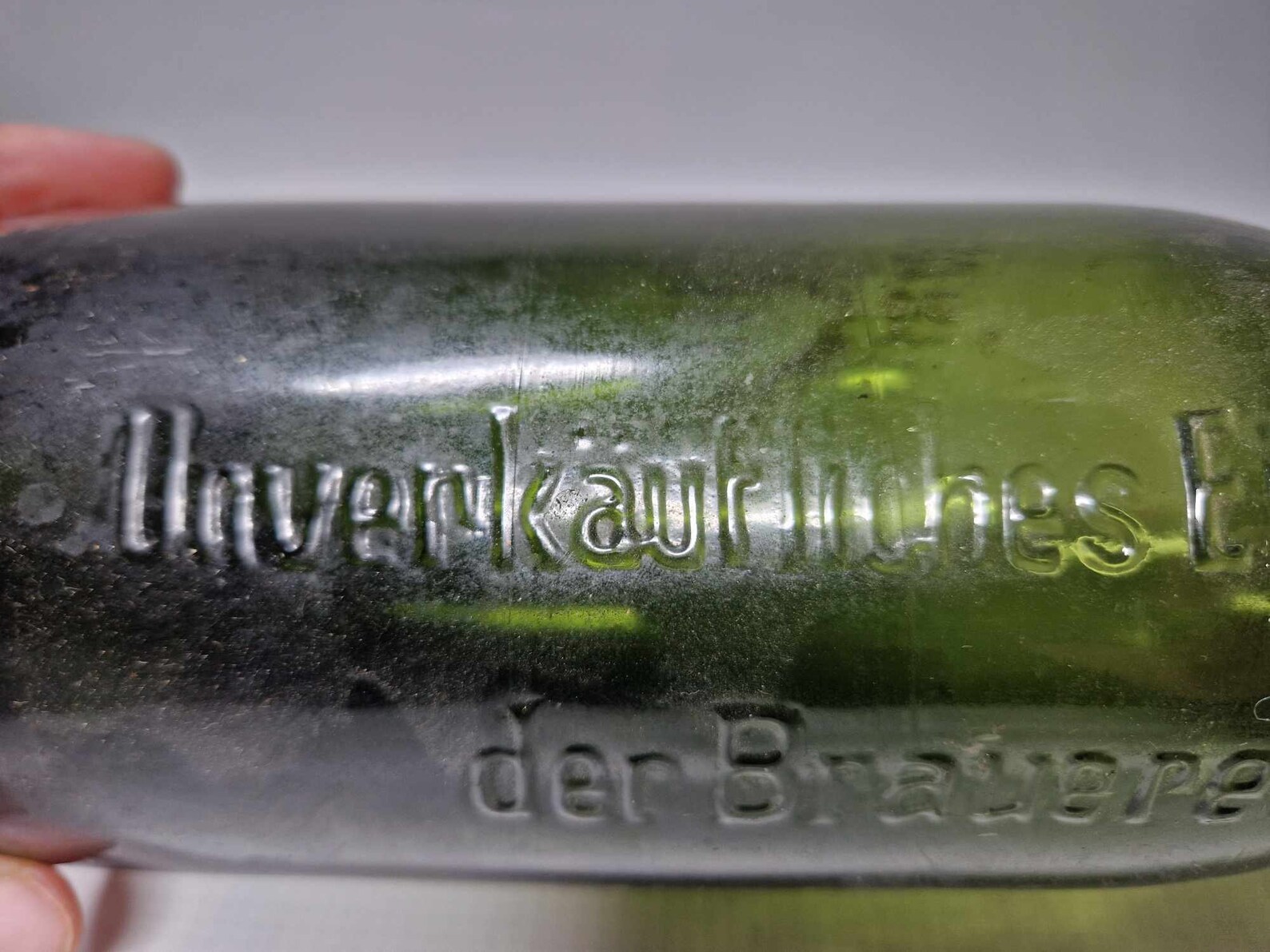 Antique German Beer Bottle With Embossing Unverkäufliches Eigentum Der ...