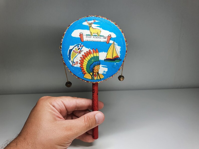 Native Indian Chief Poking Fire Caughnawaga Souvenir, Native Indians ...