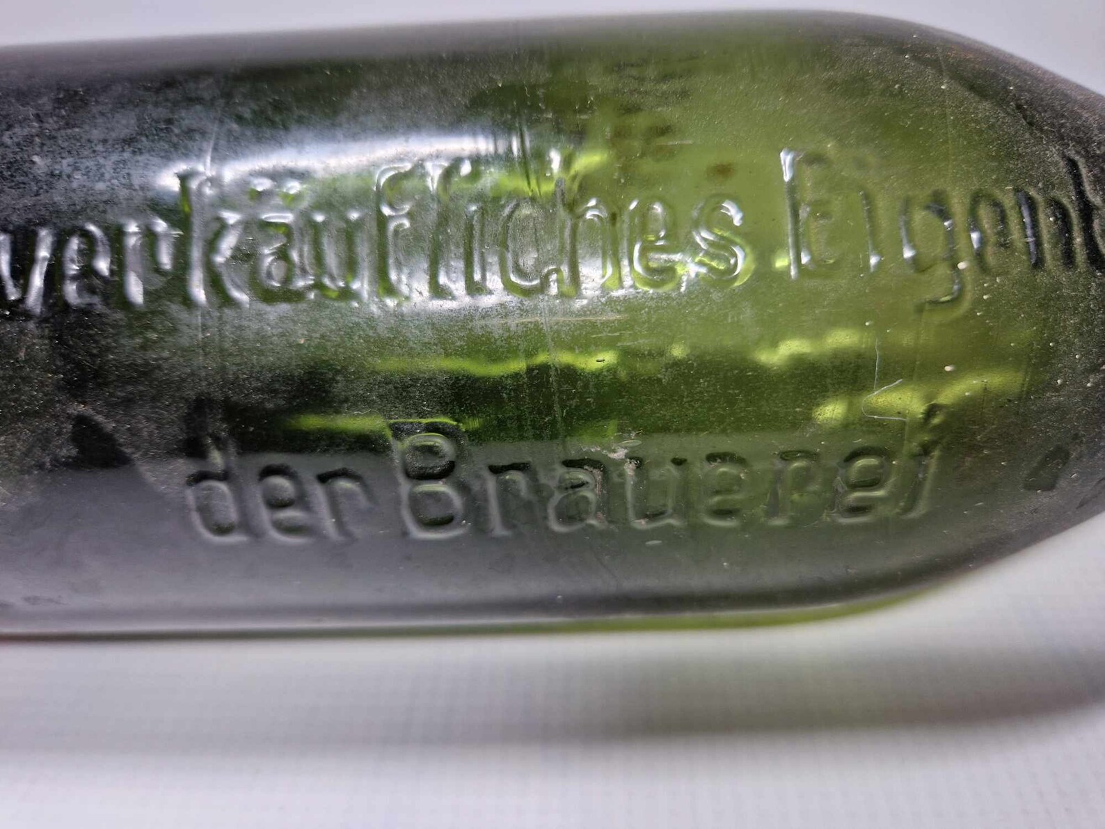 Antique German Beer Bottle With Embossing Unverkäufliches Eigentum Der ...
