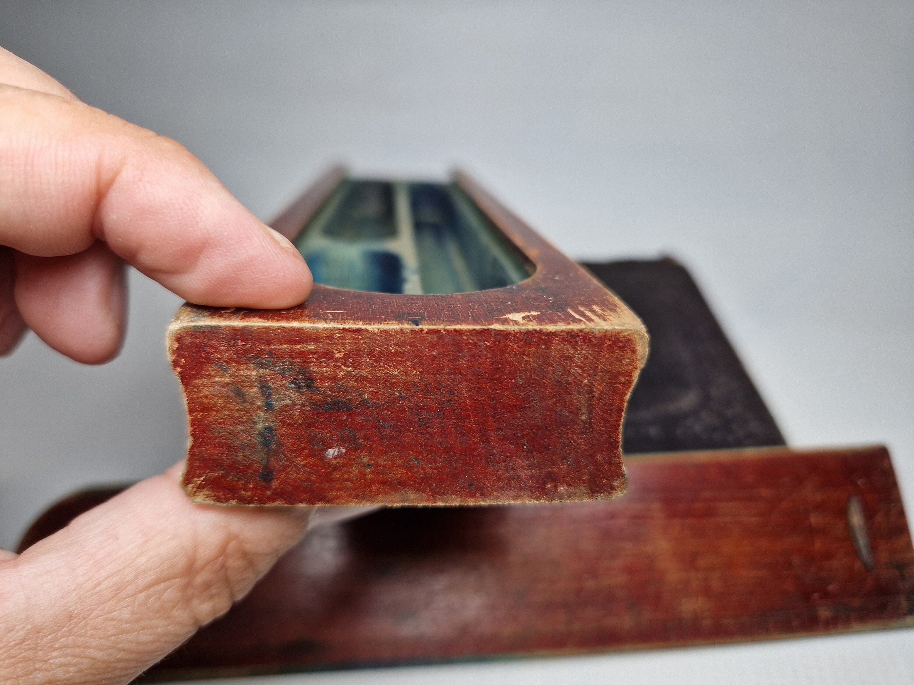 Antique Wood Pencil Box, Primitive School Box With Sliding Lid, Vintage ...