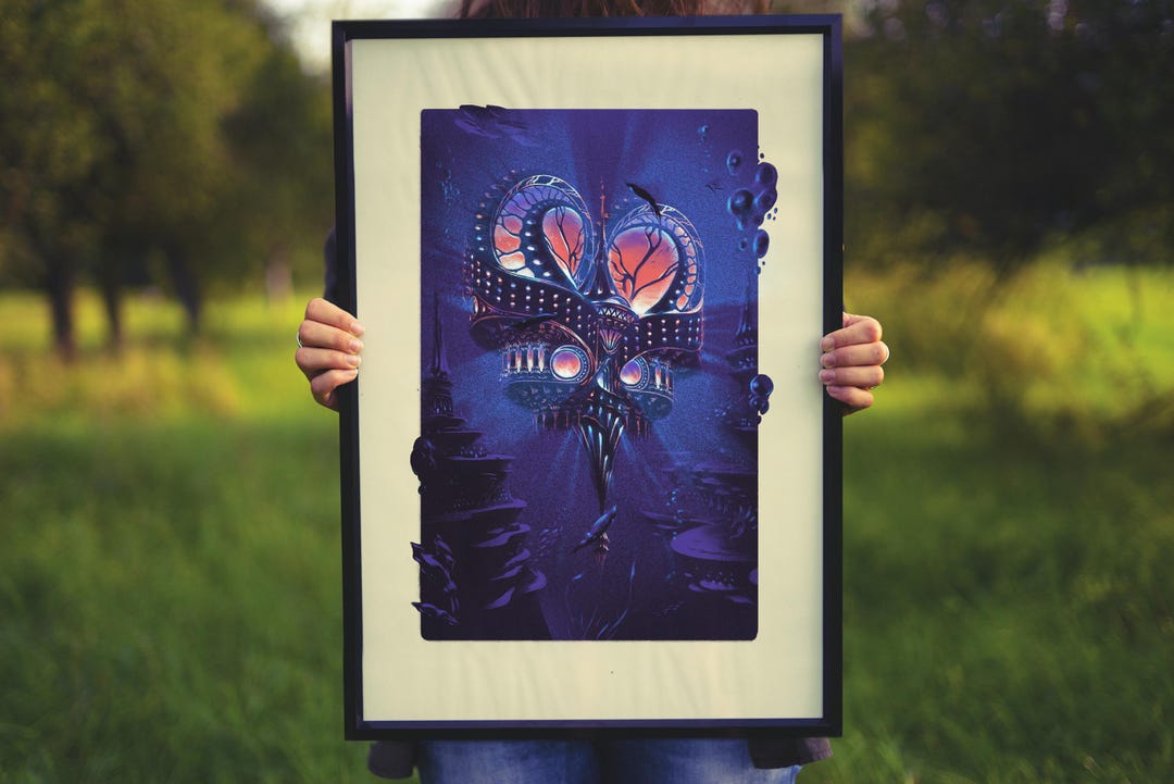 13x19 Wall Art | Original Art | Kraken Ace of Hearts - Deep Sea Kingdom ...