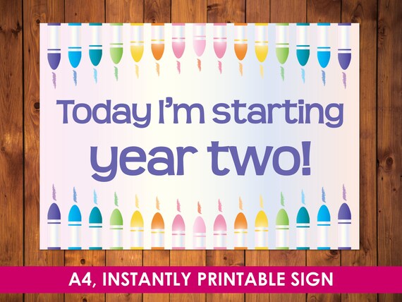 First day at school printable sign 'Today I'm Starting | Etsy