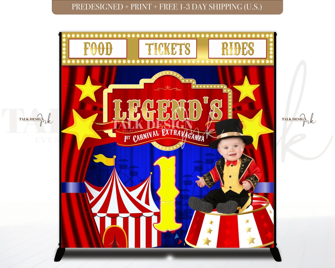 Carnival Birthday Sign Circus Birthday Sign First Birthday Carnival ...