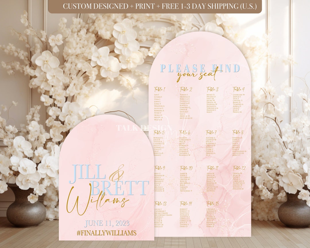 Wedding Seating Chart | Custom Seating Chart for Wedding | Photo Board ...