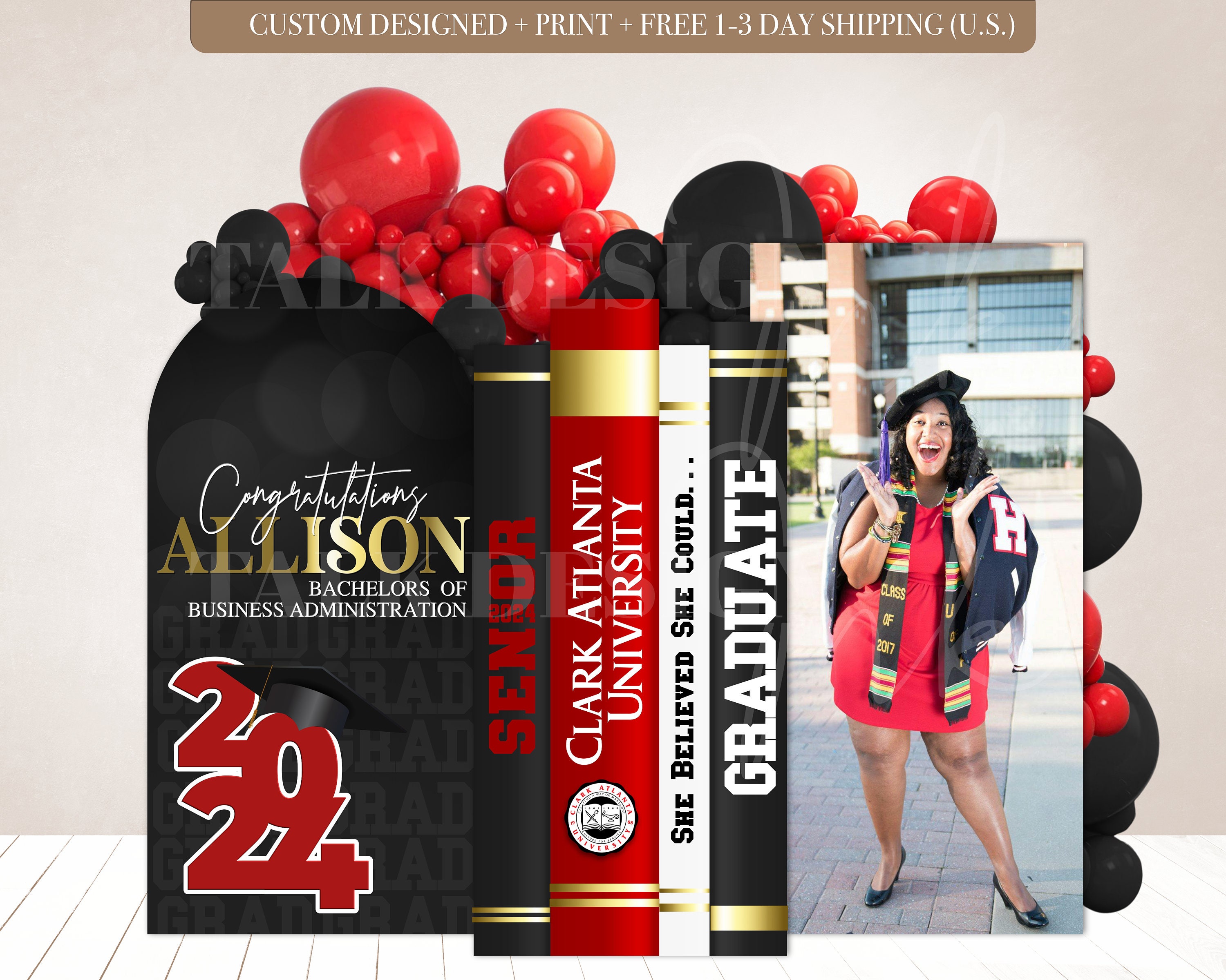 Contoured Graduate Sign Graduate Photo Board Senior 2024 Photo Board ...