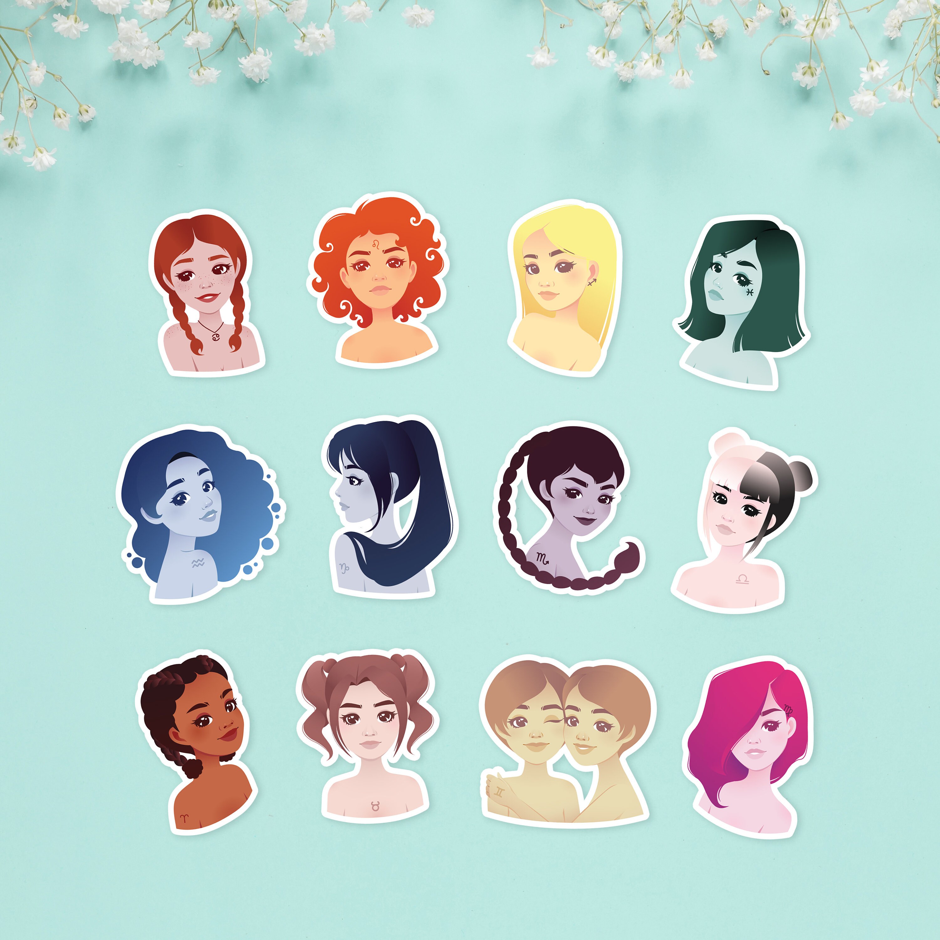 Zodiac Sign Sticker Die Cut Sticker African American Sticker Taurus ...