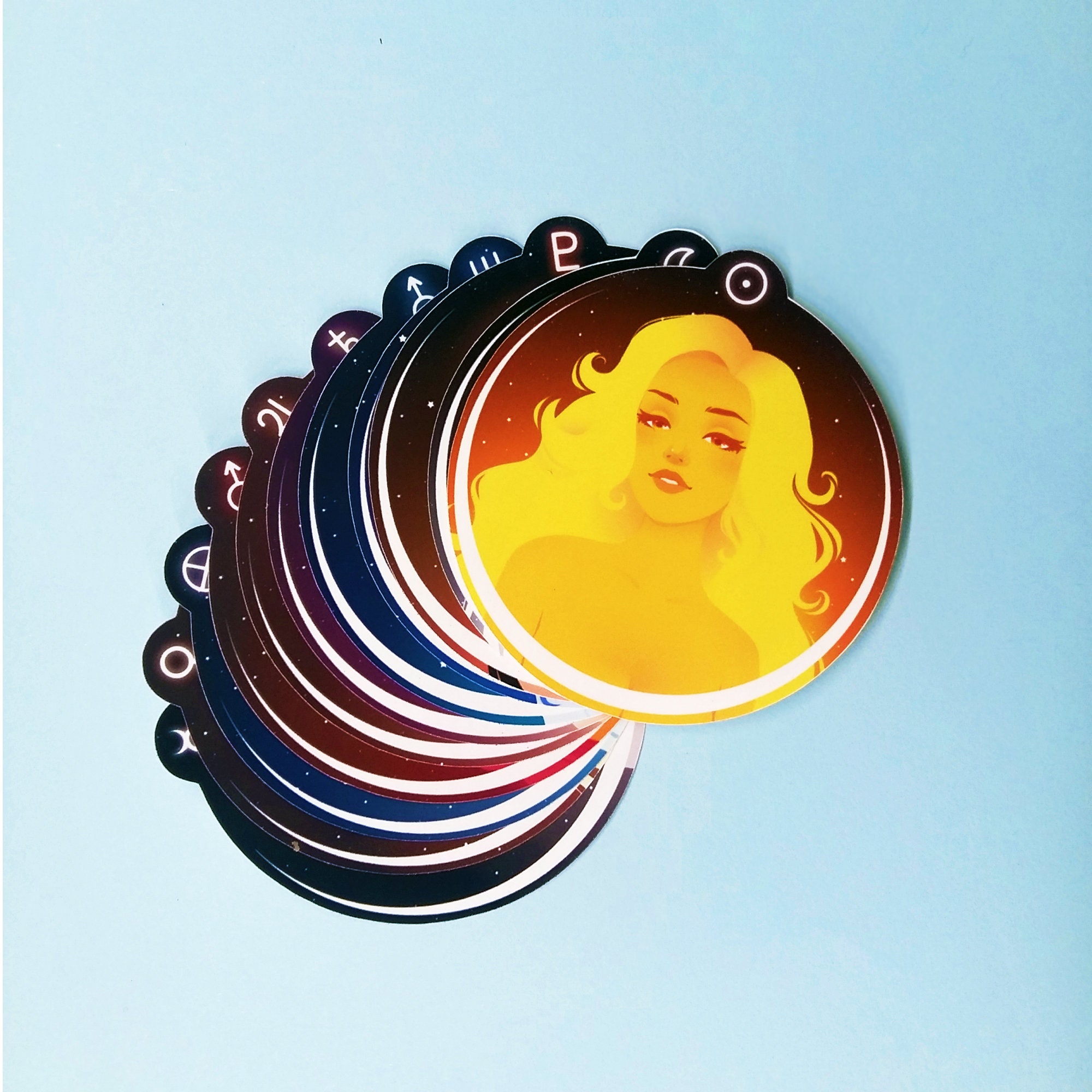 Solar System Girls Sticker Set - Solar System Stickers - Planet Space ...