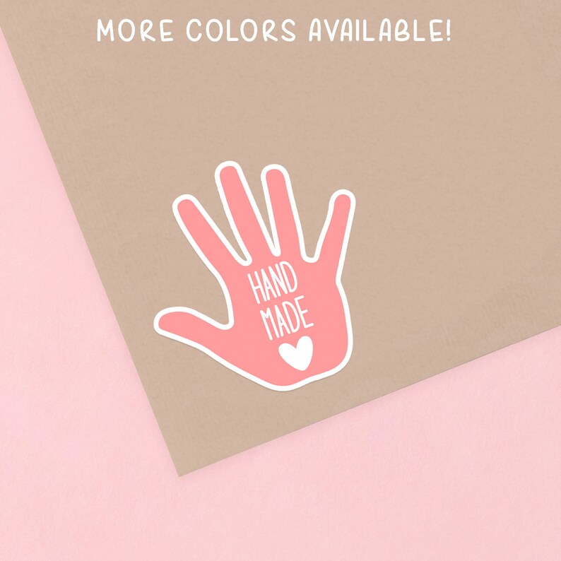 Handmade Sticker - Handmade With Love Stickers - Made With Love Label ...