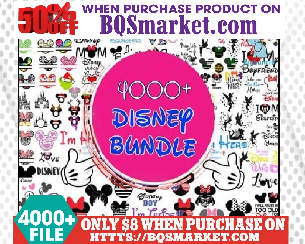 Svg Cutting Files4000 Disney Bundle Svg Png Dxf Cricut | Etsy