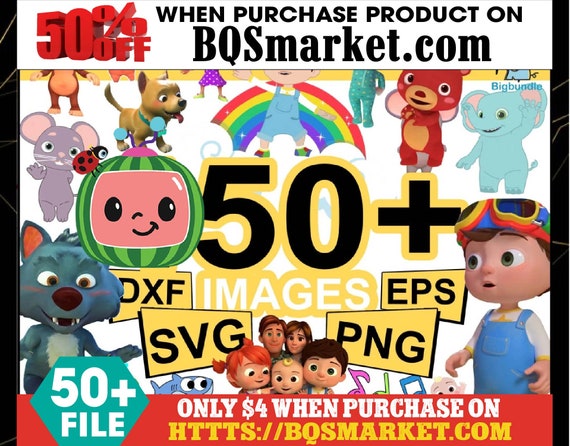 Cocomelon Bundle Svg CocomelonEn Svg Cocomelon Clipart | Etsy