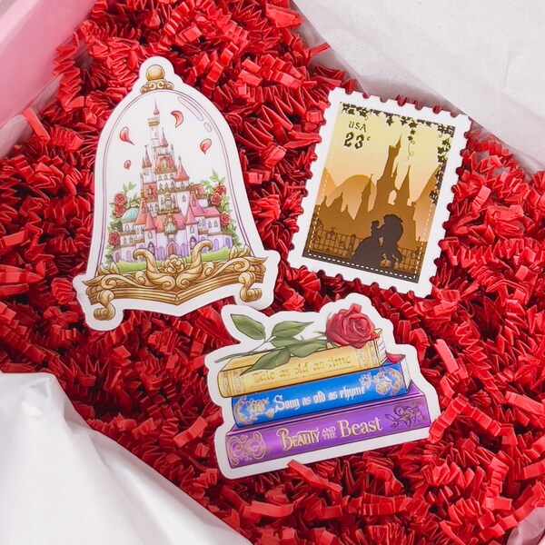 Beauty and the Beast Stickers - Etsy