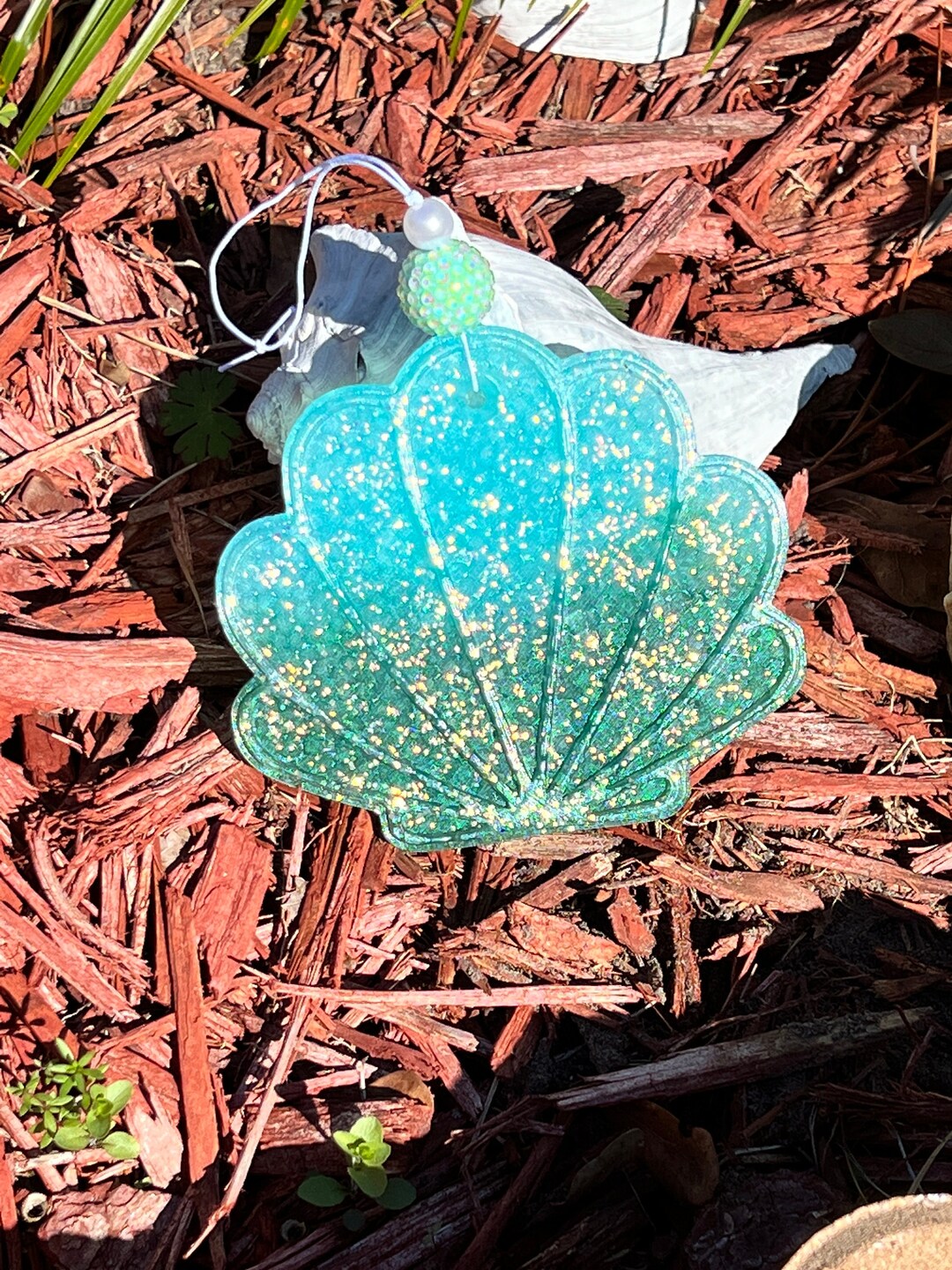 Seashell Car Freshie: Custom Scented Air Freshener - Etsy