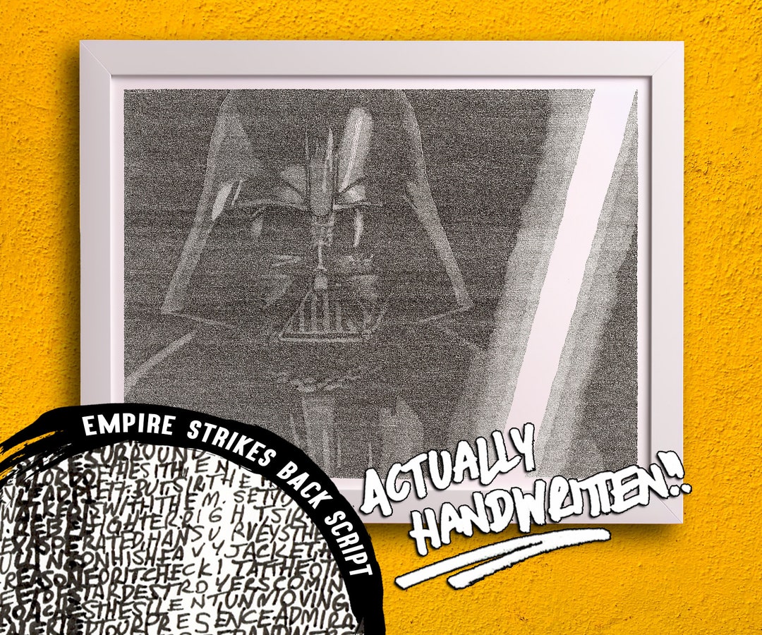 The Empire Strikes Back - Handwritten Screenplay Poster Art - Etsy