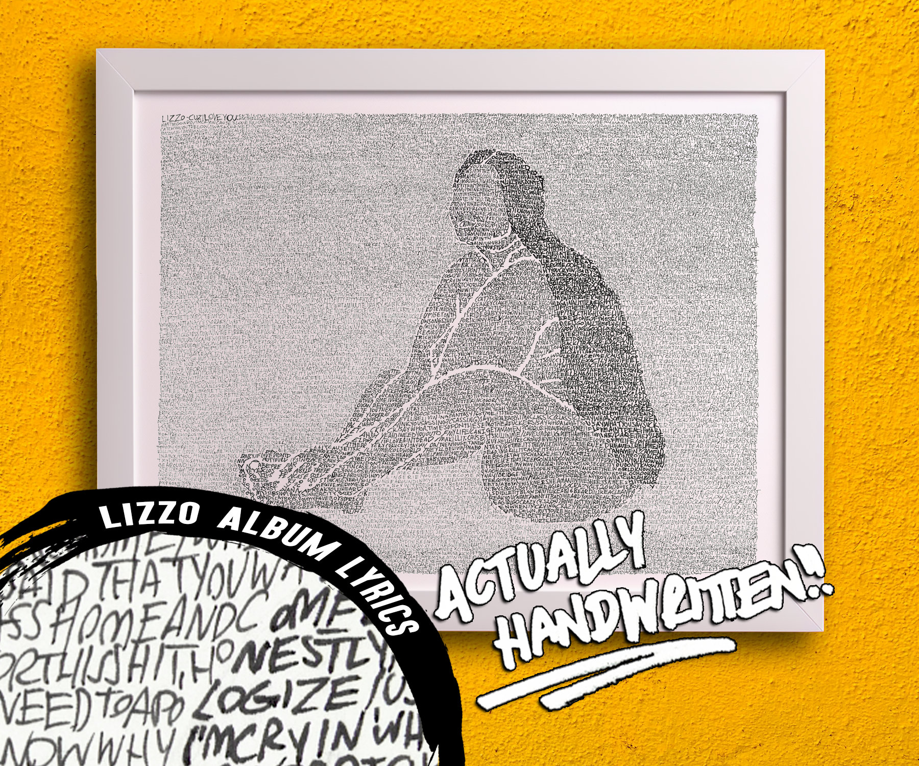 Lizzo Cuz I Love You Handwritten Album Lyrics Poster Art - Etsy