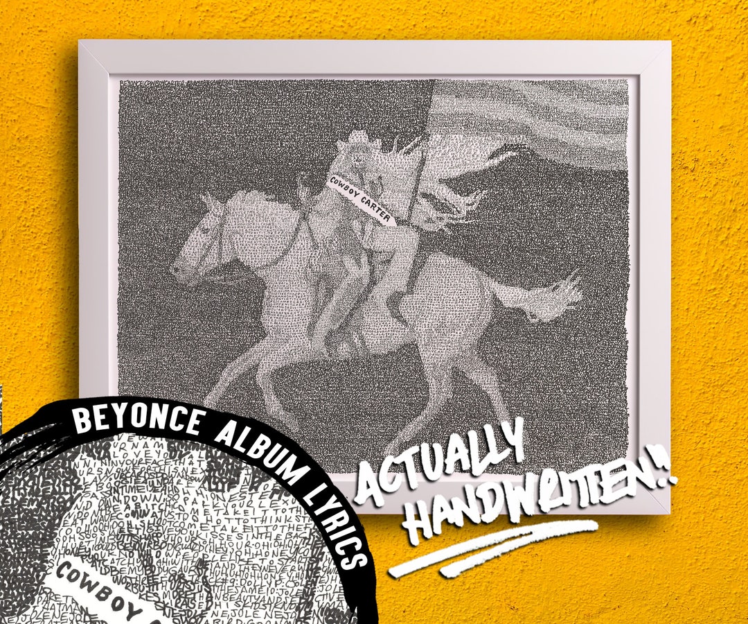 Beyonce - Cowboy Carter - Handwritten Album Lyrics Poster Art - Etsy