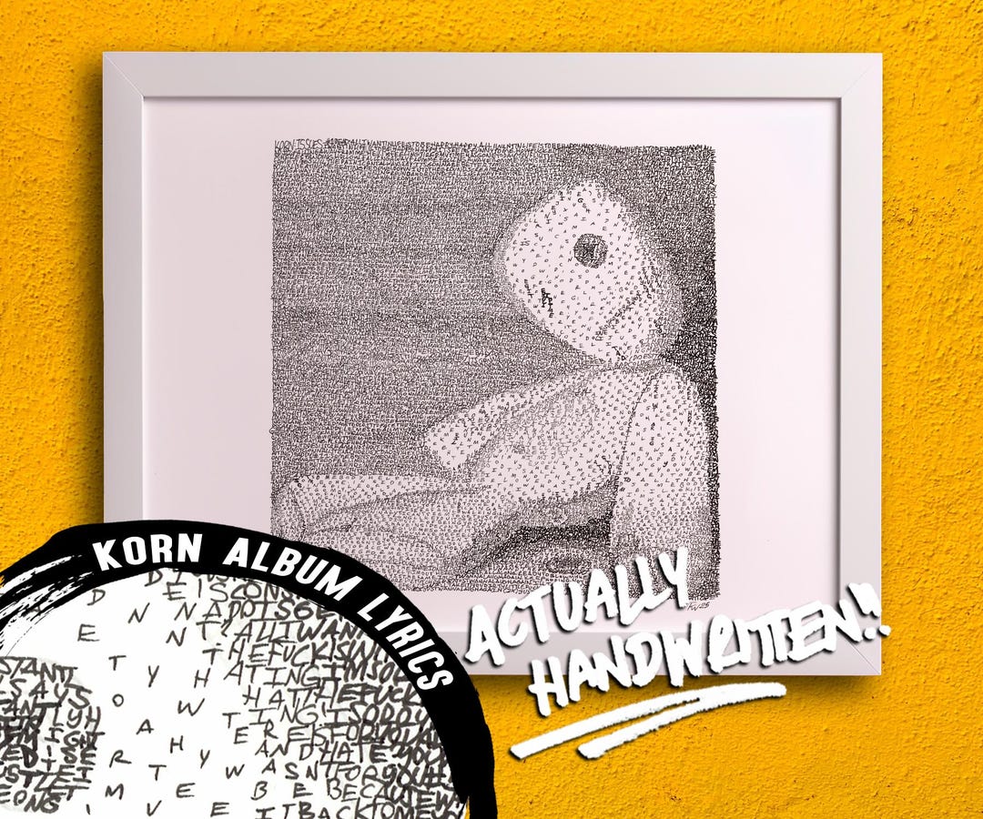 Korn - Issues - Handwritten Album Lyrics Poster Art - Etsy
