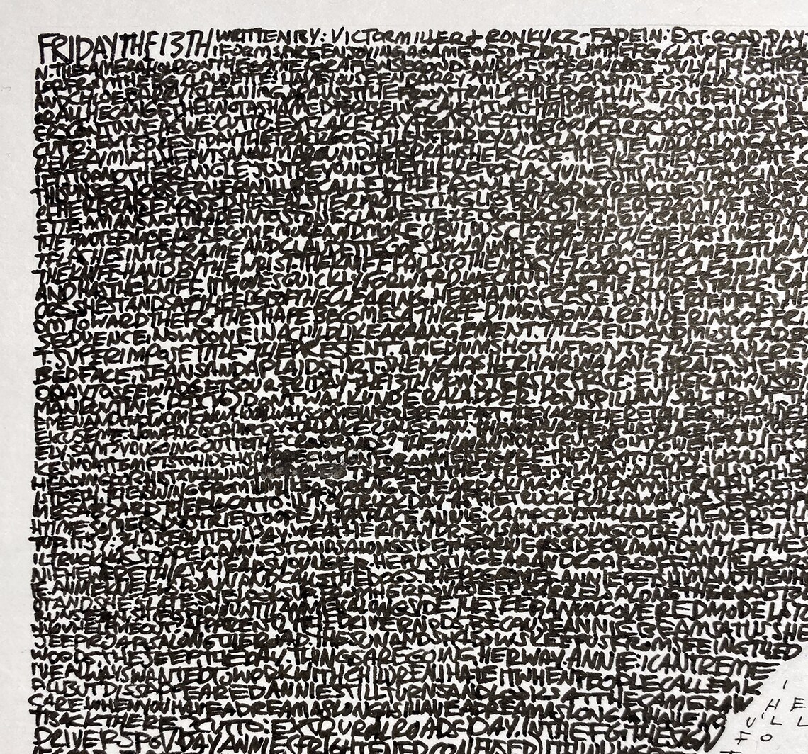 Jason Voorhees - Friday the 13th - Handwritten Screenplay Poster Art - Etsy
