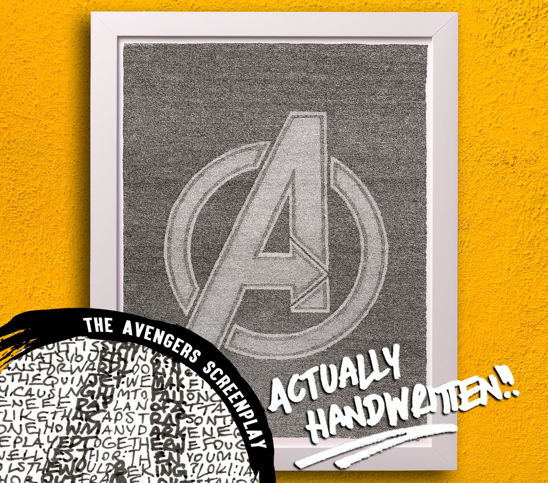 The Avengers - Handwritten Screenplay Poster Art - Etsy