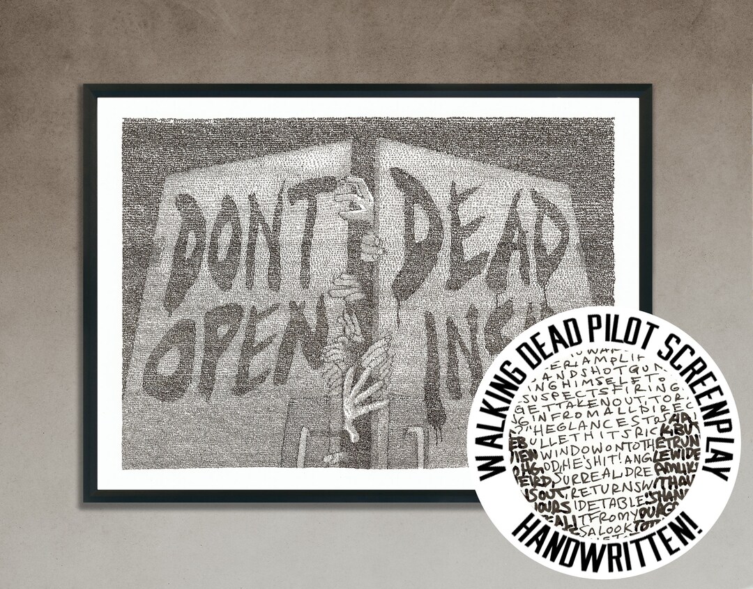 The Walking Dead Pilot Episode Handwritten Screenplay Poster Art - Etsy