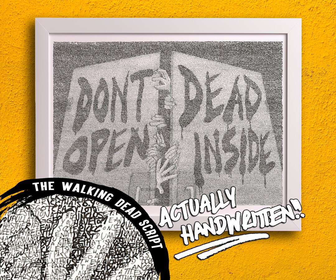 The Walking Dead - Pilot Episode - Handwritten Screenplay Poster Art - Etsy