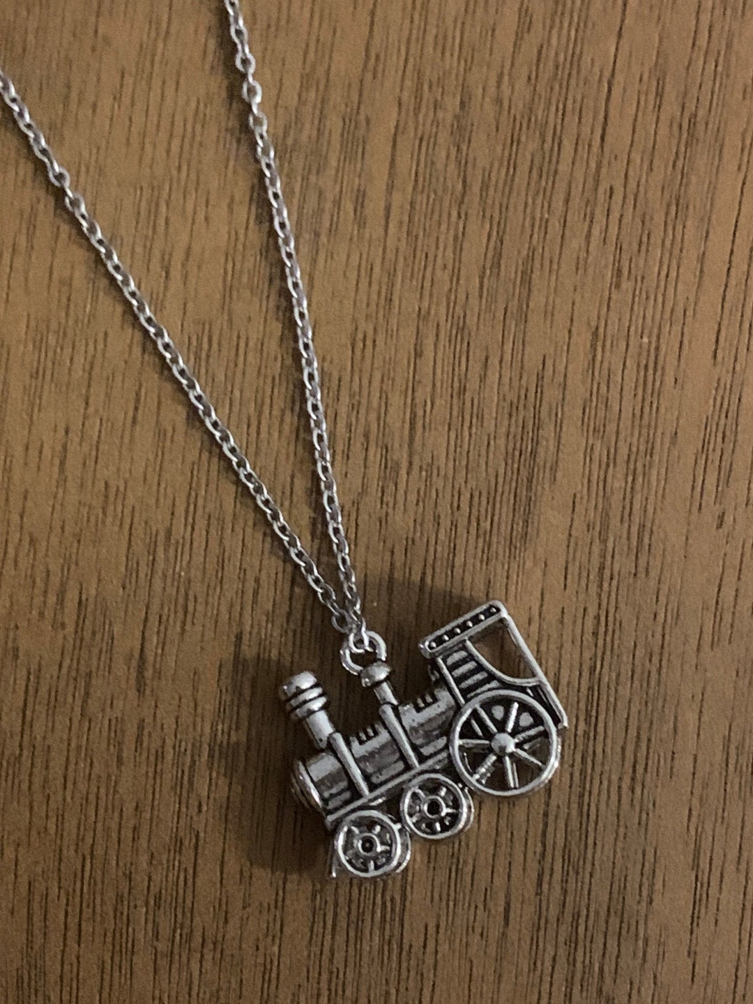 Train Necklace • Steam Train • Train Charm • Stainless Steel • Engineer ...