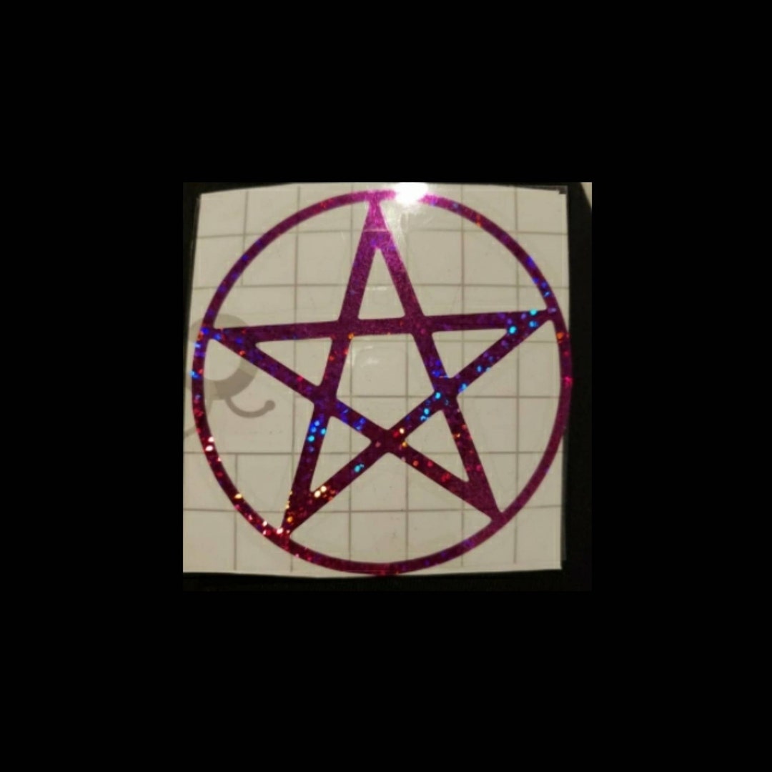 Pentacle Vinyl Sticker, Holographic, Vinyl Decal, Multiple Colors ...