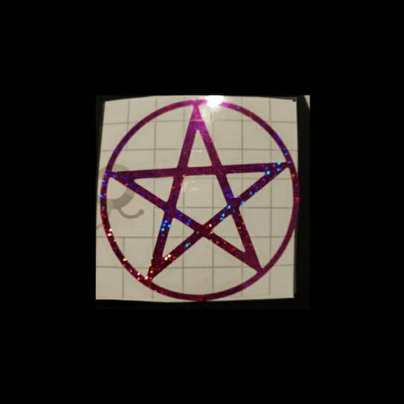 Pentacle Vinyl Sticker Holographic Vinyl Decal Multiple | Etsy