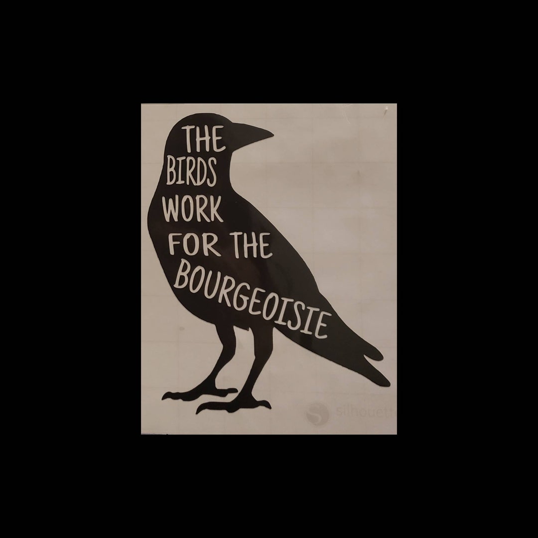 Crow Decal the Birds Work for the Bourgeoisie - Etsy