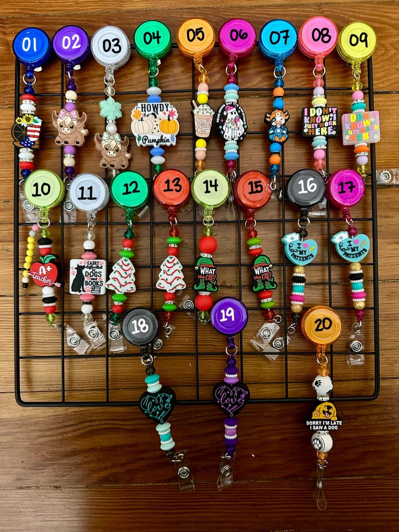 Beaded Badge Reels - Etsy