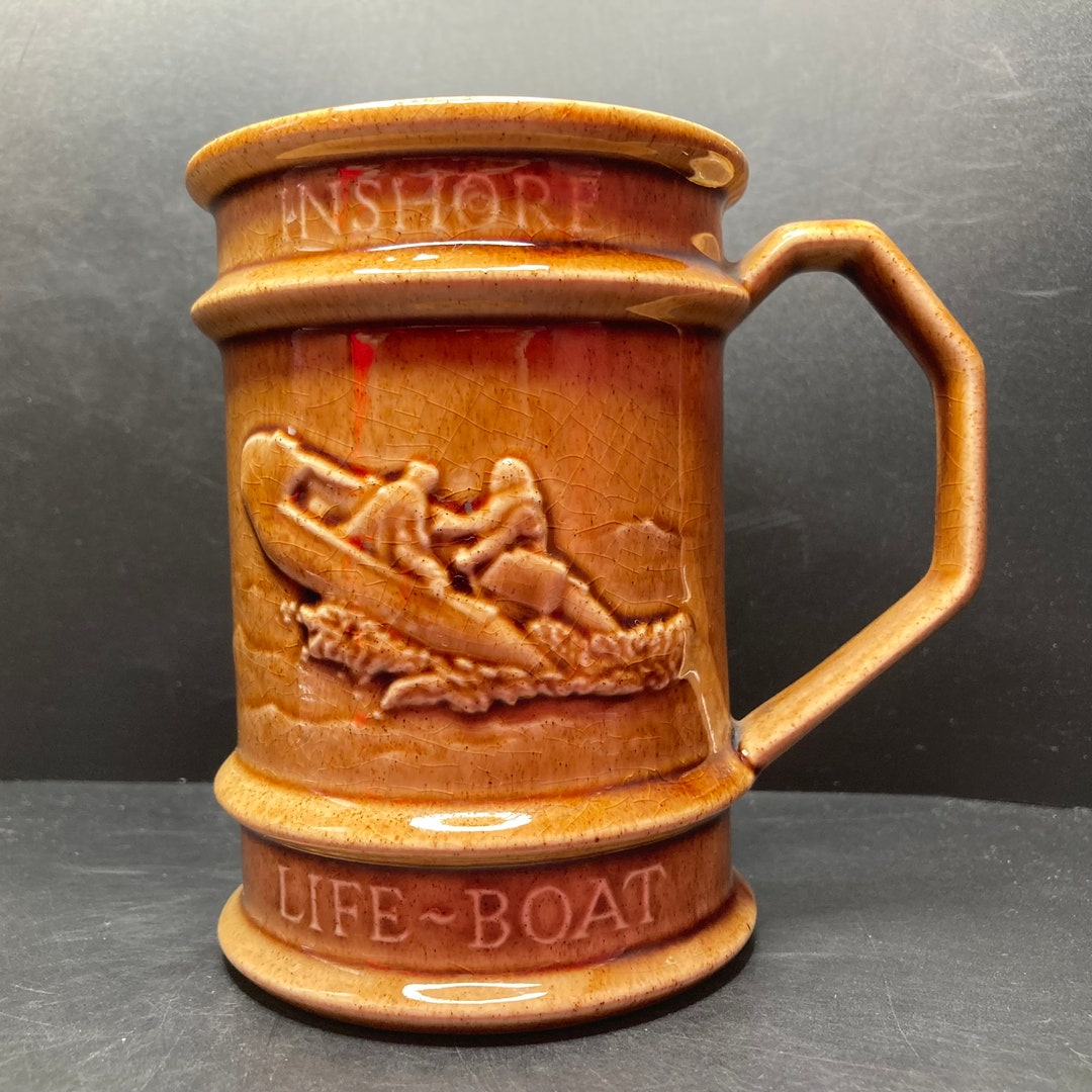Vintage Holkham RNLI Life Boat Service Inshore Life Boat Brown Ceramic ...