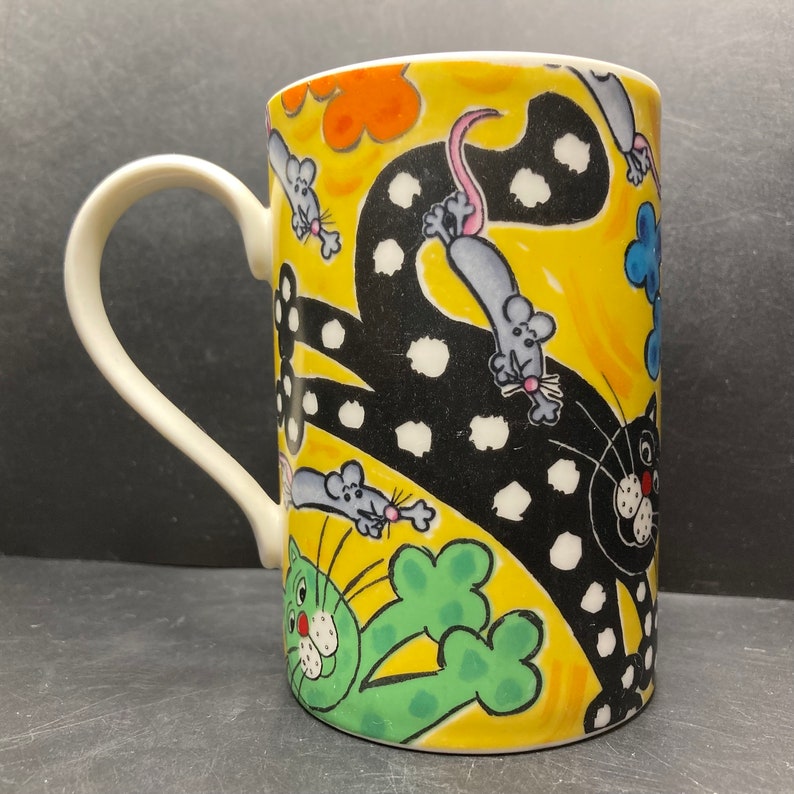 Vintage Dunoon Crazy Cats Cartoon Cats Chasing Mice Jane Brookshaw ...