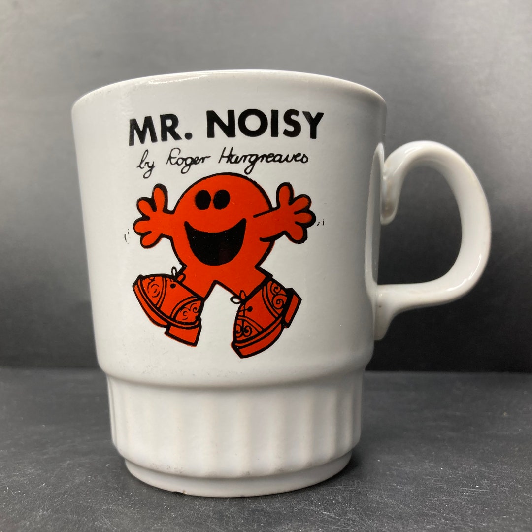 Vintage Mr Noisy Mr Men Small Childs Size Ceramic Mug Roger Hargreaves ...
