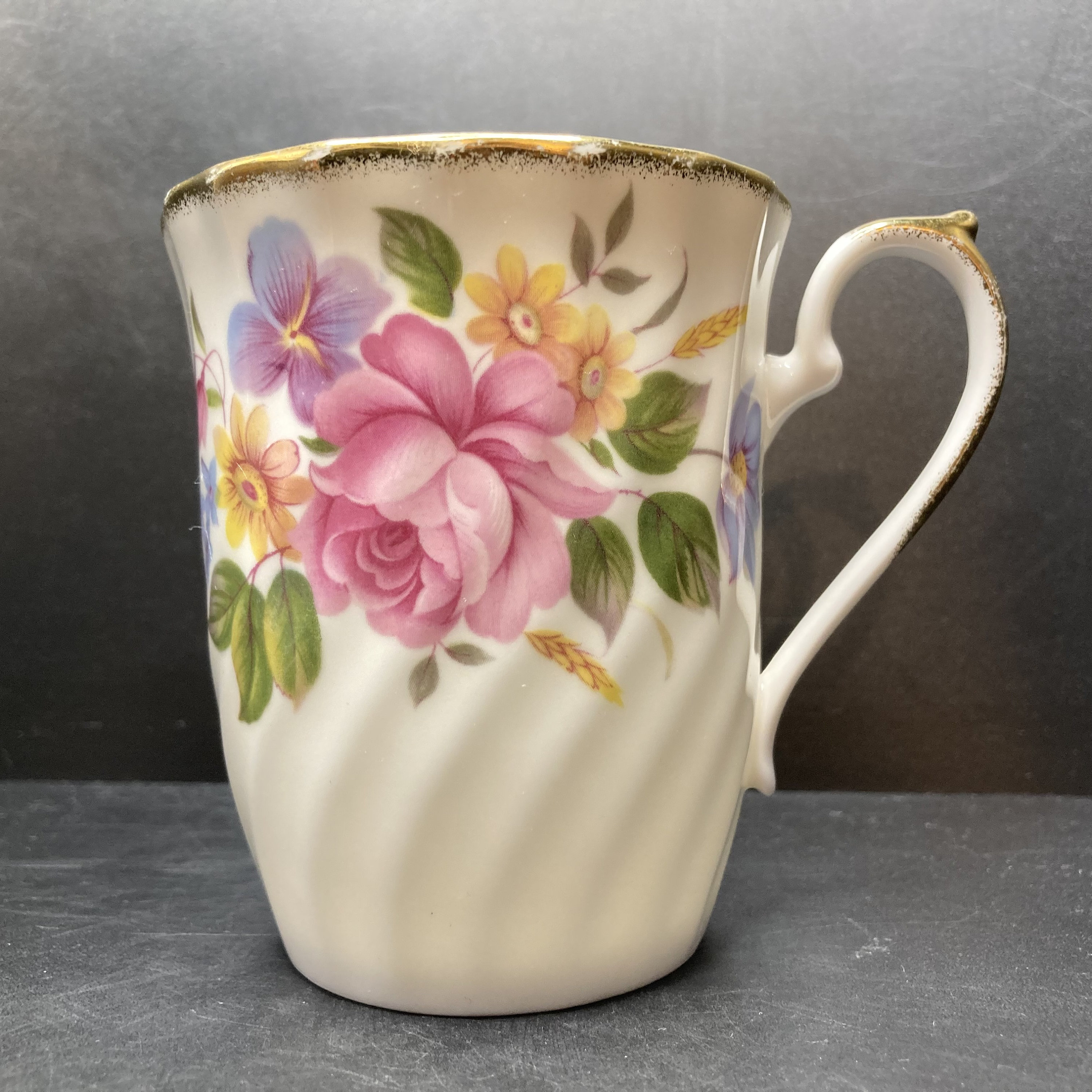Vintage Hudson Middleton Pink Rose Fine Bone China Mug H & M LTD Made ...