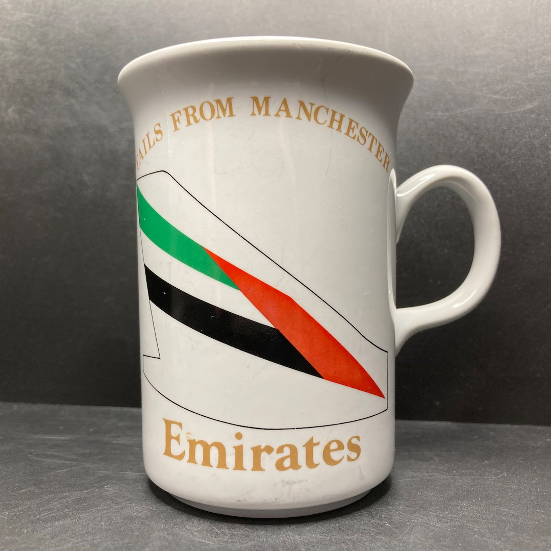 Vintage Emirates Airlines Tails From Manchester Ceramic Mug Churchill ...