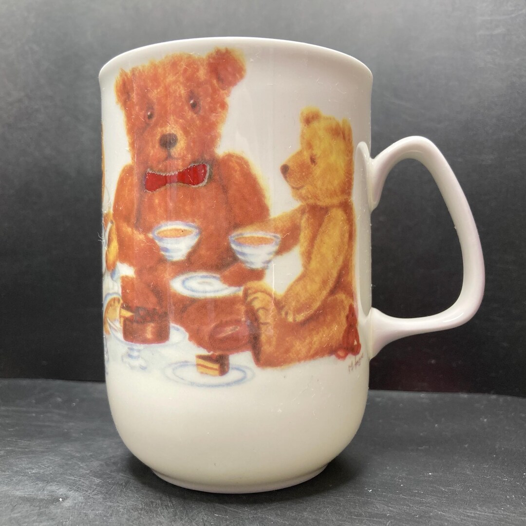 Vintage James Dean Pottery Teddy Bear Tea Party Fine China Mug Hague ...