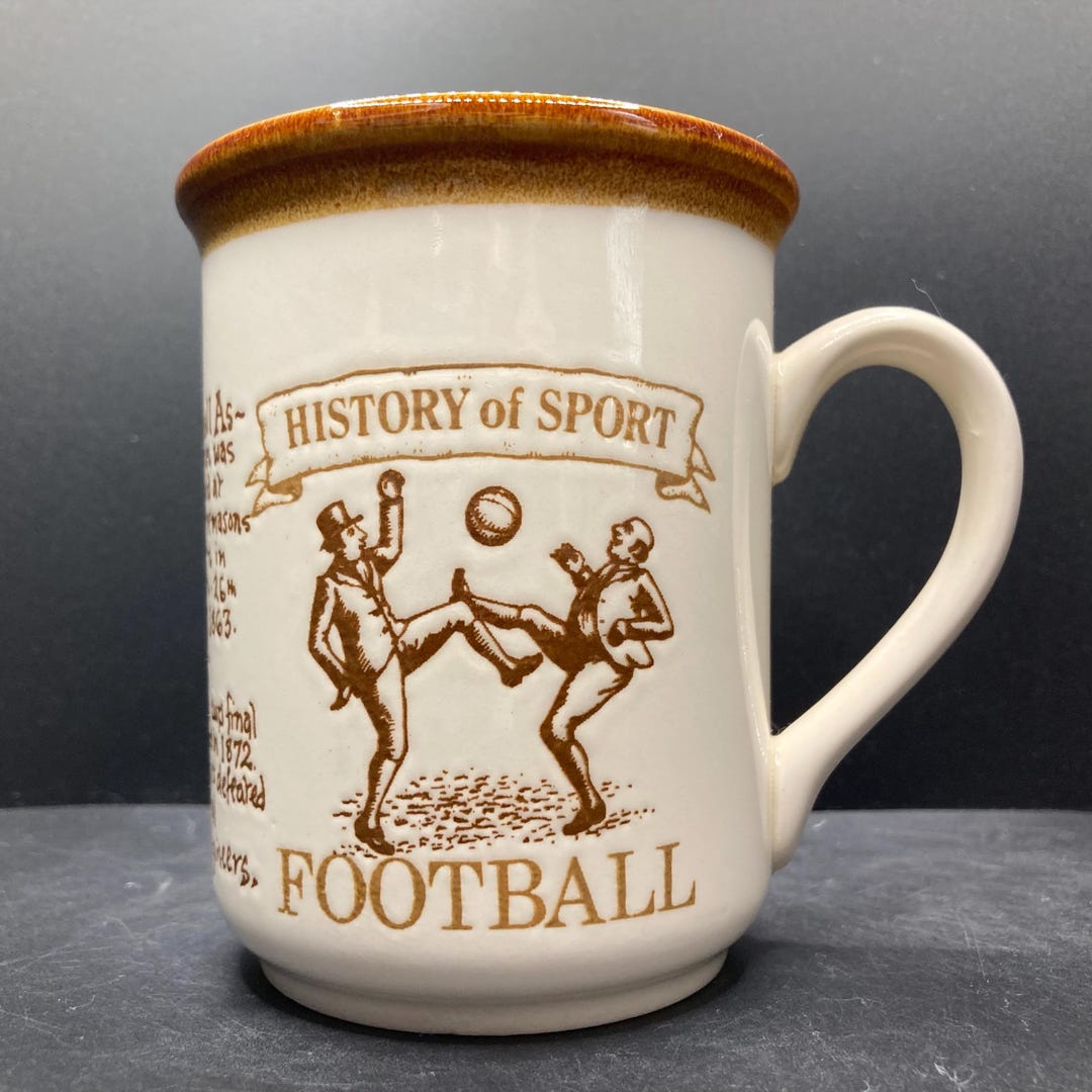 Vintage Biltons History of Sport Football Embossed Beige & Brown ...