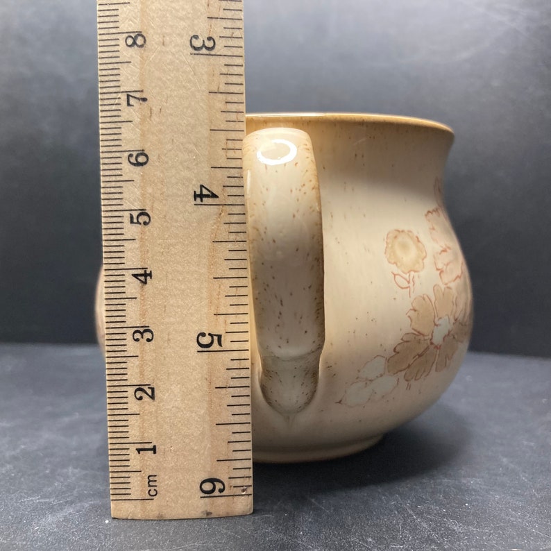 Vintage Denby Sandalwood Beige Floral Fine Stoneware Mug From Coloroll ...