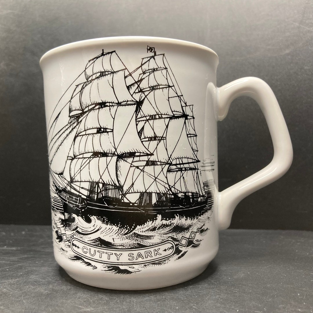 Vintage Cutty Sark Greenwich London Sailing Ship Ceramic Mug Made in ...