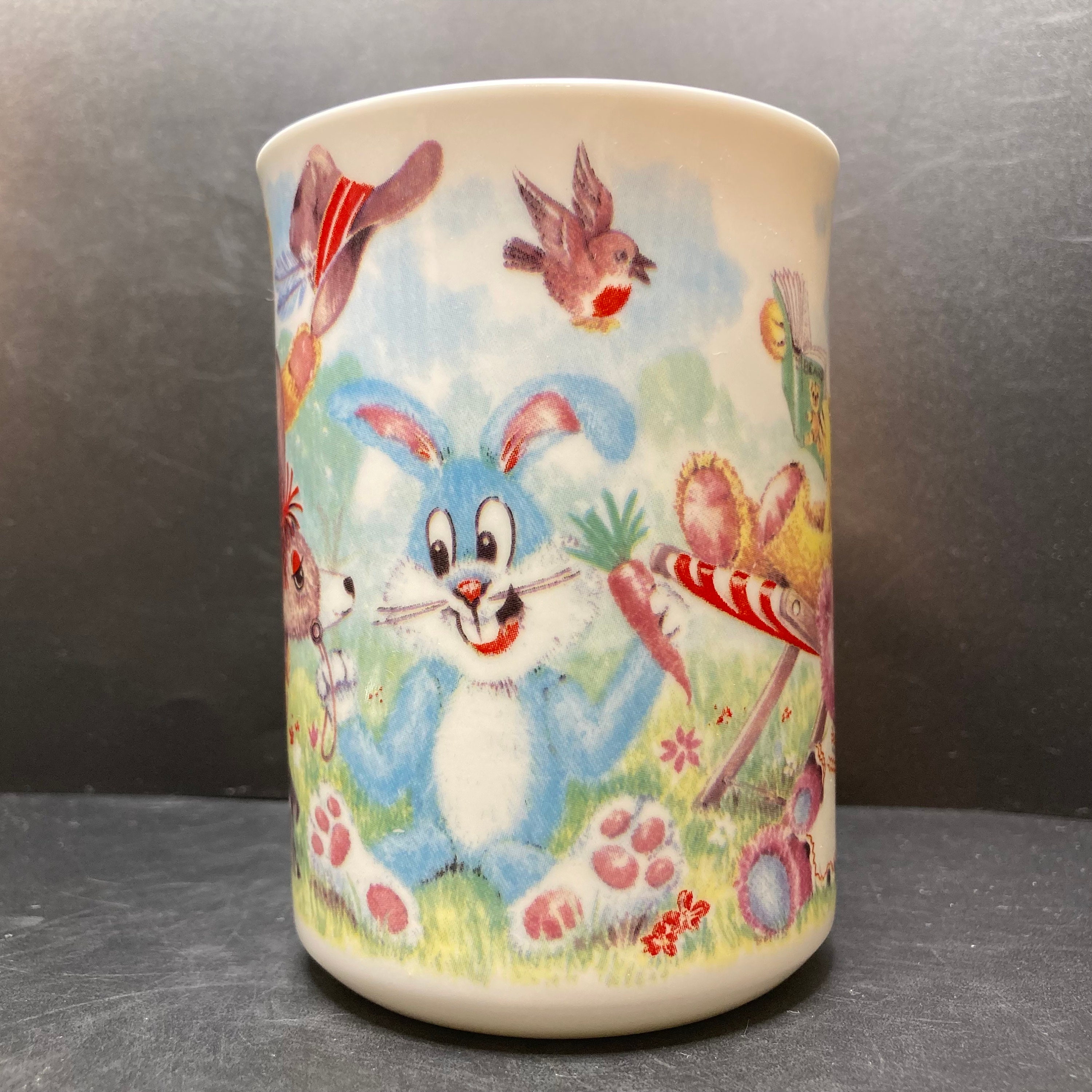 Vintage Ashley Teddy Bear Garden Party Scene Fine Bone China Mug Made ...