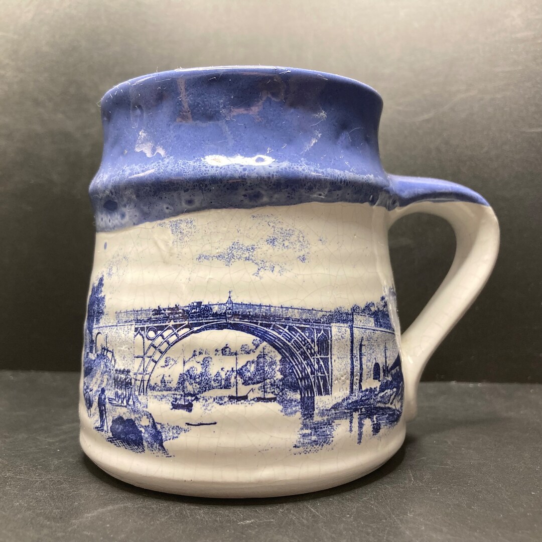 Vintage Worlds First Ironbridge River Severn Shropshire England. Studio ...