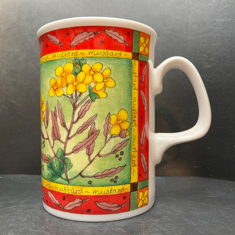 Vintage Grafton Living by Tams Mustard Flowering Plant Fine Bone China ...