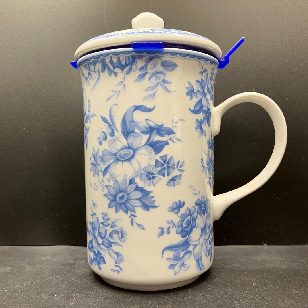 Vintage Whittard of Chelsea Blue & White Floral Fine Bone China Mug ...