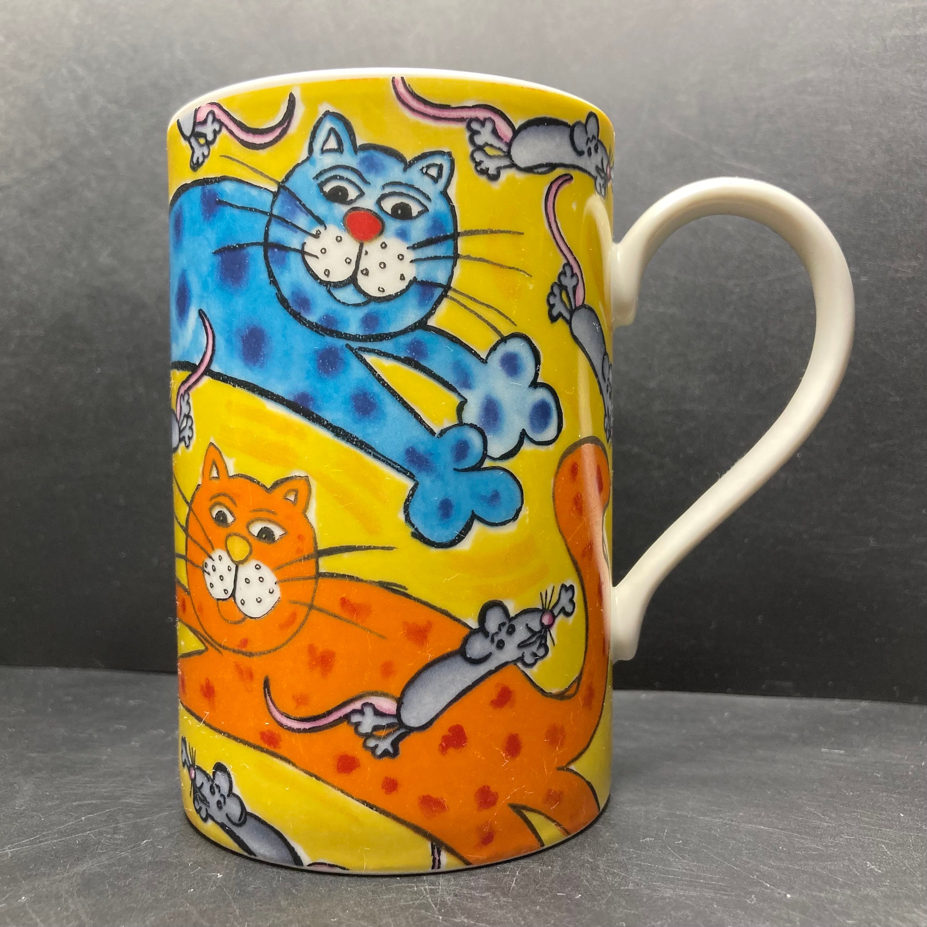 Vintage Dunoon Crazy Cats Cartoon Cats Chasing Mice Jane Brookshaw ...