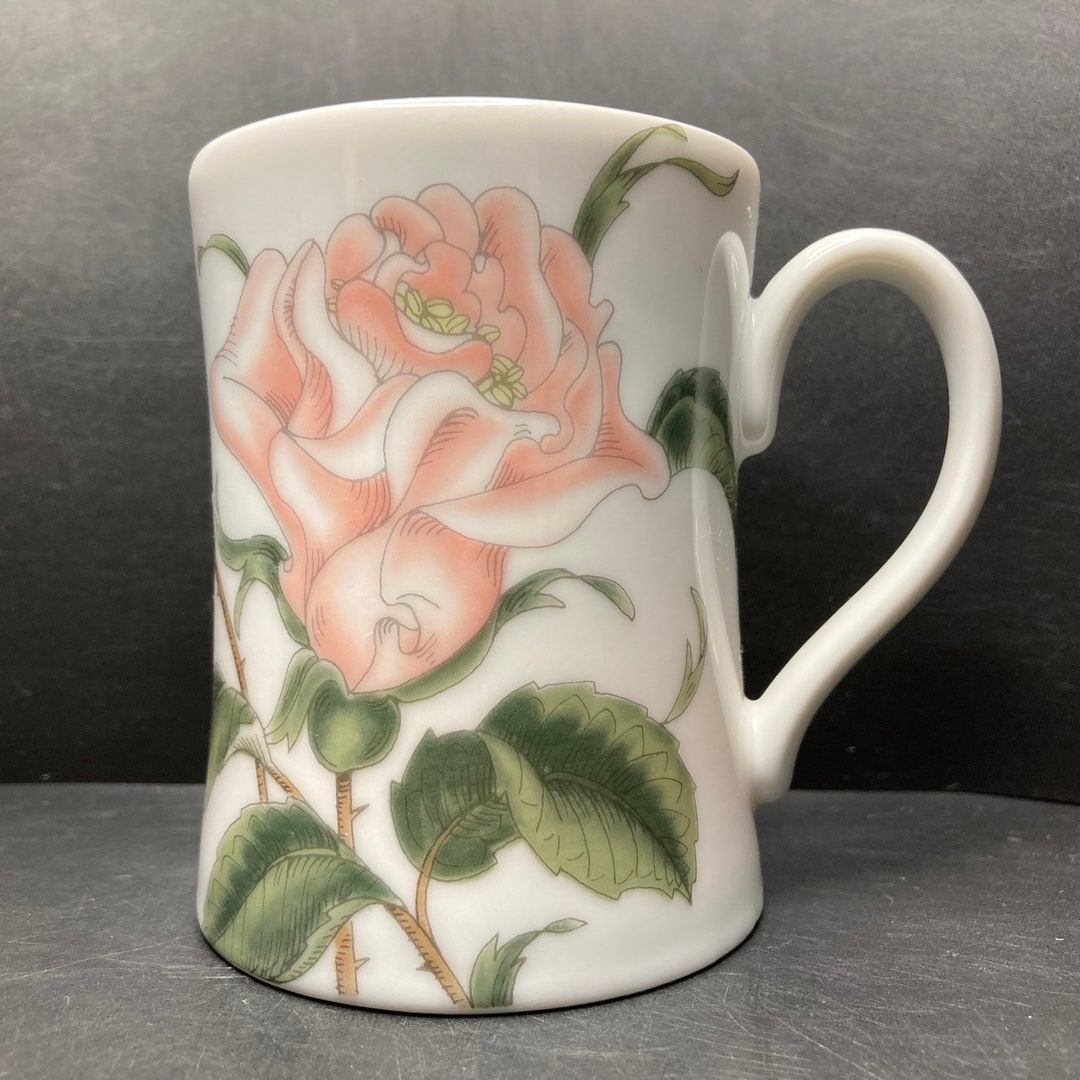 Vintage 1979 Fitz and Floyd Summer Rose Floral Porcelain Mug Made in ...