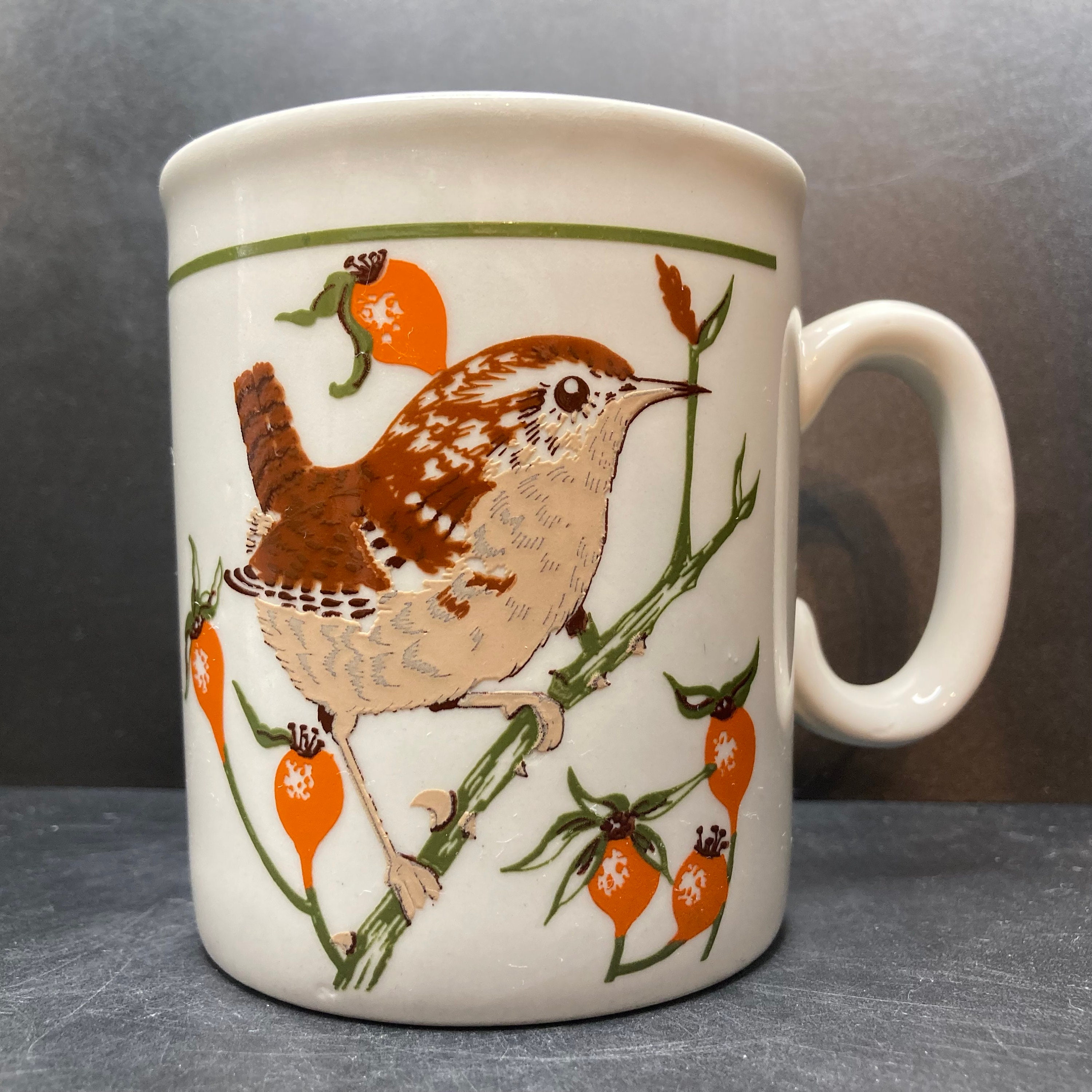 Vintage RSPB Wren Among Rosehips Ceramic Mug Made in England - Etsy